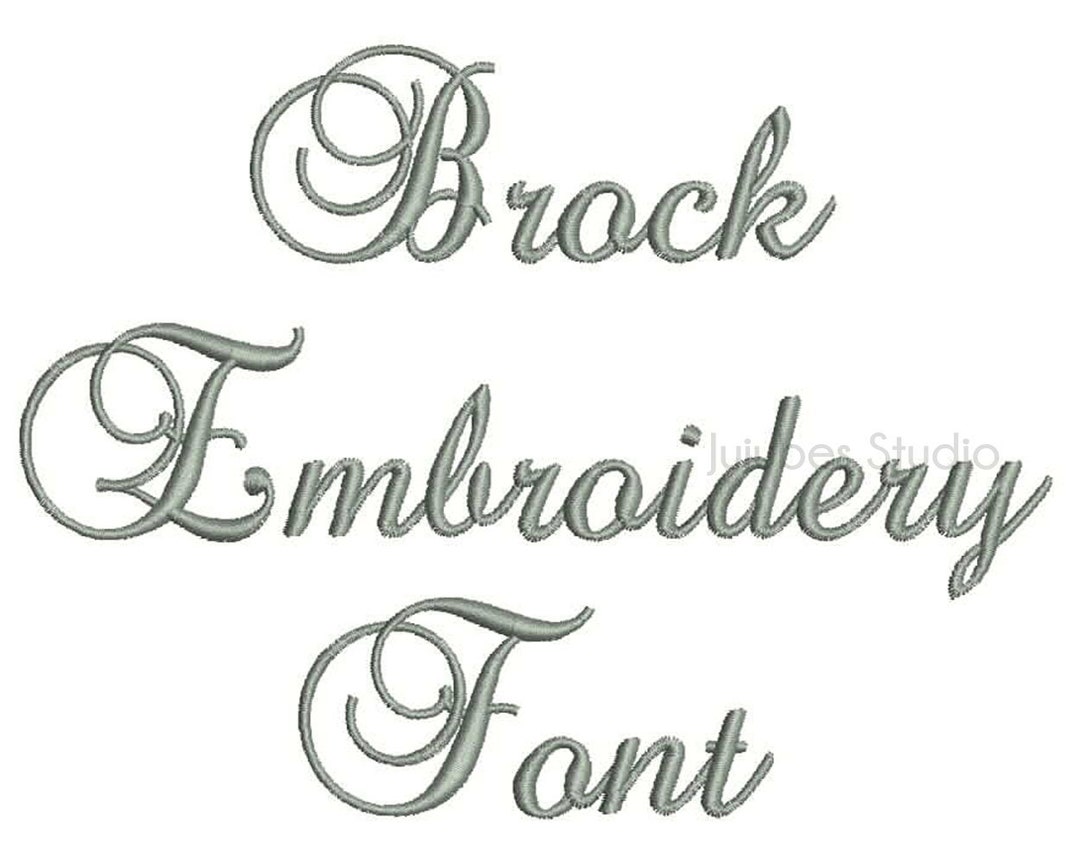 3 Sizes Brock Embroidery Font, Embroidery Fonts BX, Embroidery Designs ...