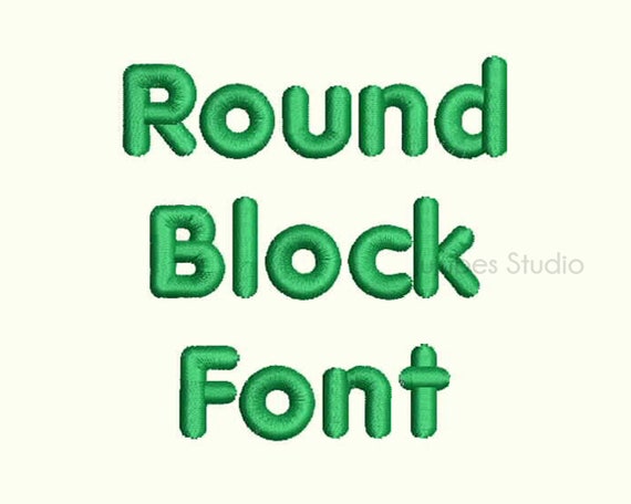 3 Sizes Round Embroidery Font Embroidery Fonts BX Embroidery | Etsy