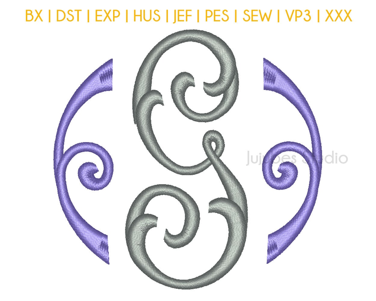 11 Sizes Initial Monogram Fonts Embroidery Fonts BX | Etsy