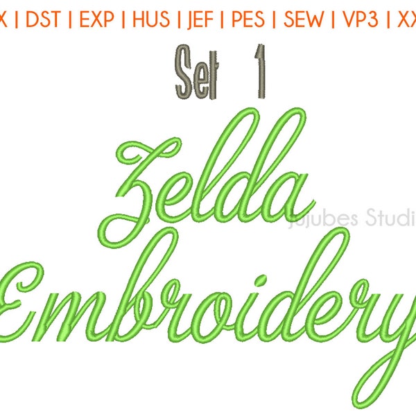 Zelda Embroidery Font - Etsy