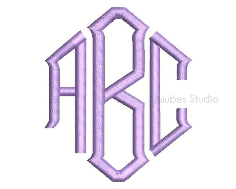 3 Sizes Point Monogram Fonts Embroidery Fonts BX Embroidery | Etsy