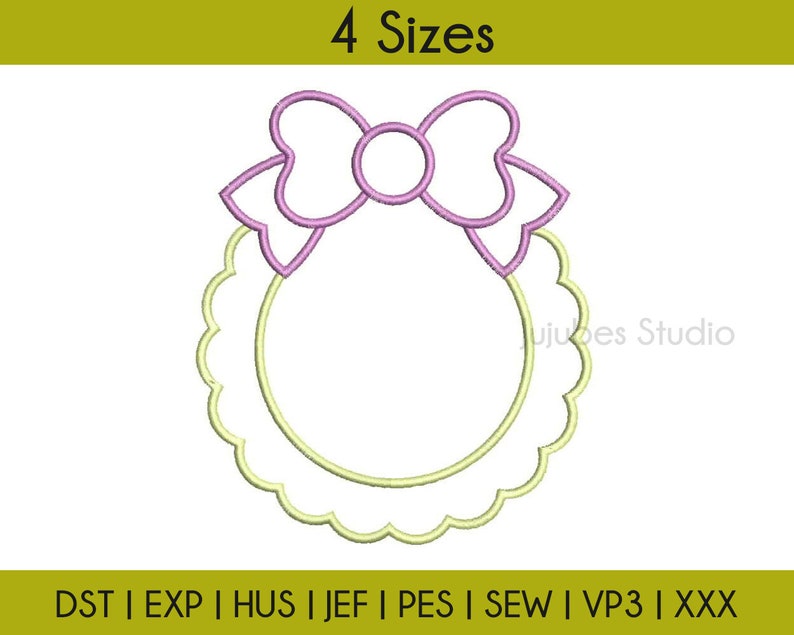 4 Sizes Monogram Border Frame Applique Embroidery Designs | Etsy