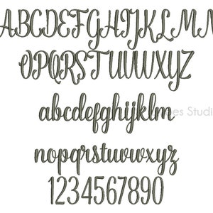 5 Sizes Set 1 Anthem Embroidery Font, Embroidery Fonts BX, Embroidery ...