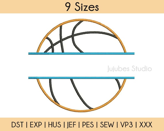 9 Sizes Split Basketball Monogram Applique Embroidery Designs - Etsy