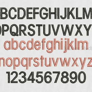 2 Sizes Mini Block Embroidery Font, Embroidery Fonts BX, Embroidery ...