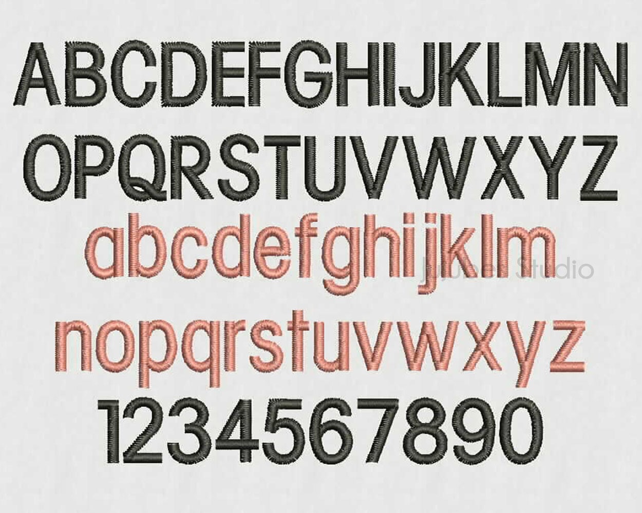 2 Sizes Mini Block Embroidery Font, Embroidery Fonts BX, Embroidery ...