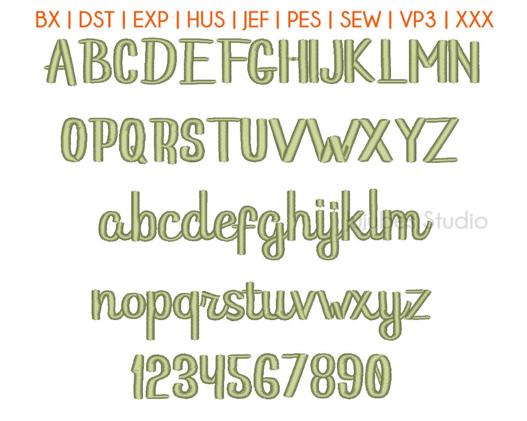 4 Sizes Hello Dina Embroidery Font, Embroidery Fonts BX, Embroidery ...