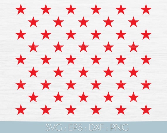 America Flag Star SVG Silhouette Svg for Cricut Cut Files - Etsy
