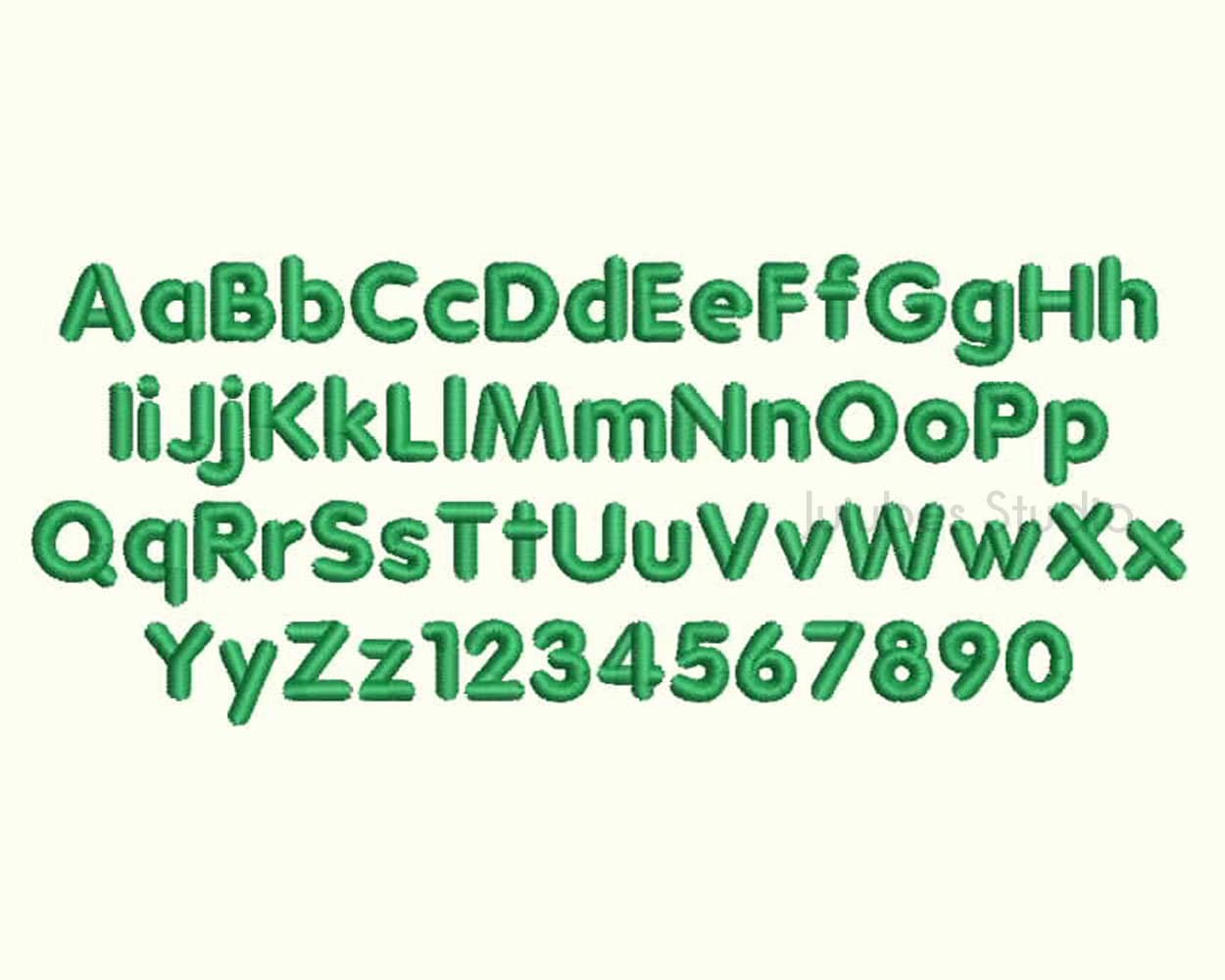 3 Sizes Round Embroidery Font, Embroidery Fonts BX, Embroidery Designs ...