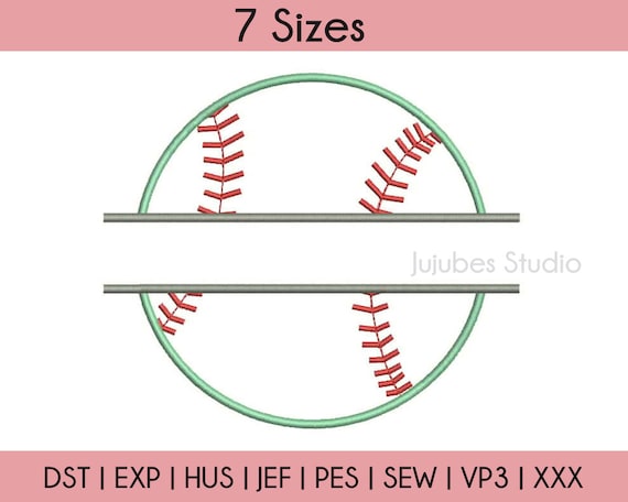 7 Sizes Split Baseball Monogram Applique Embroidery Designs | Etsy