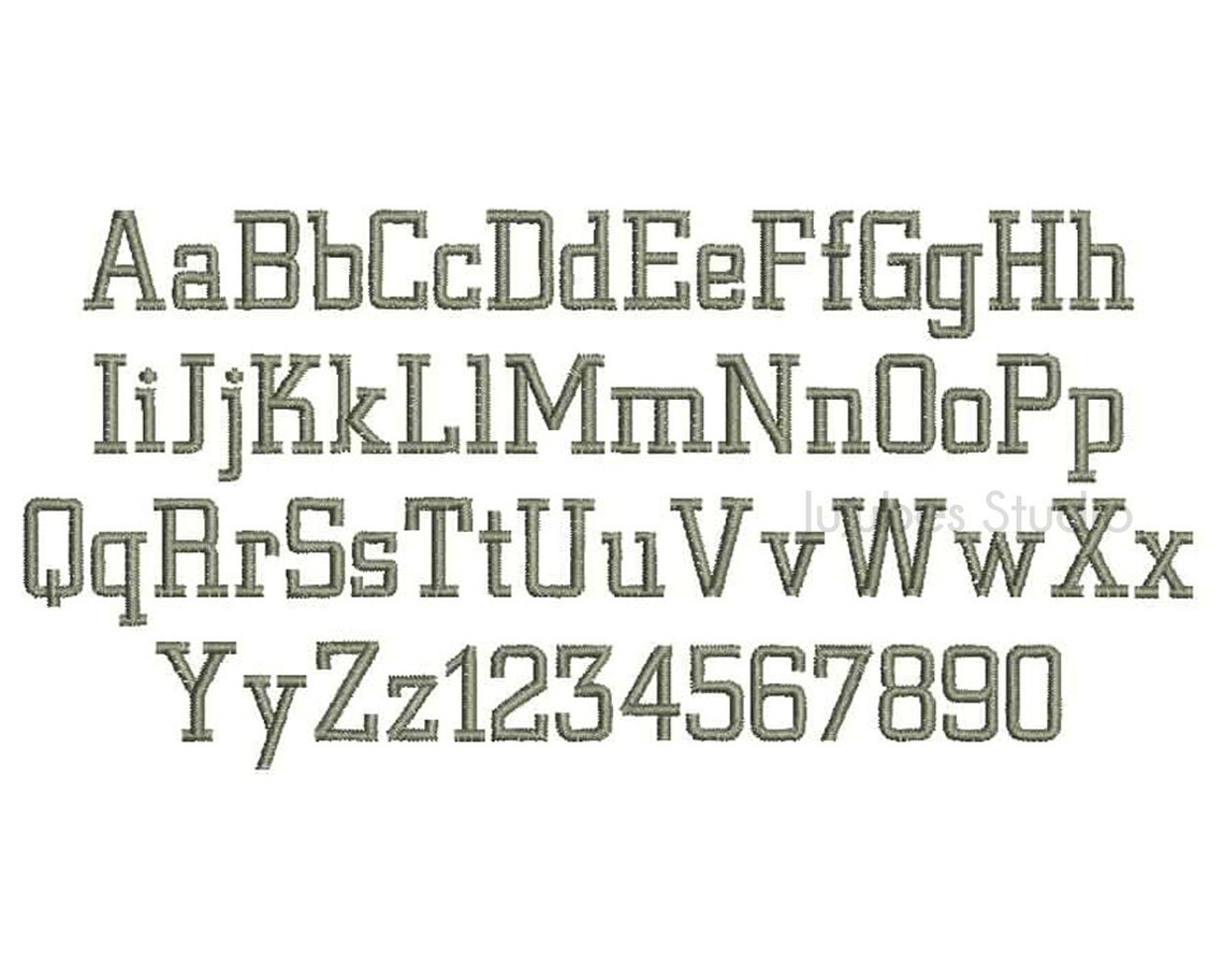 4 Sizes Civic Embroidery Font Embroidery Fonts BX Embroidery - Etsy