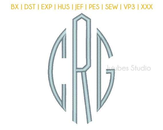 7 Sizes Ark Monogram Fonts Embroidery Fonts BX Embroidery | Etsy