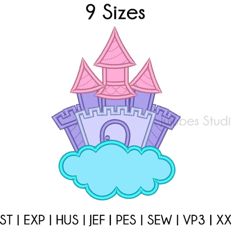 Castle Applique - Etsy