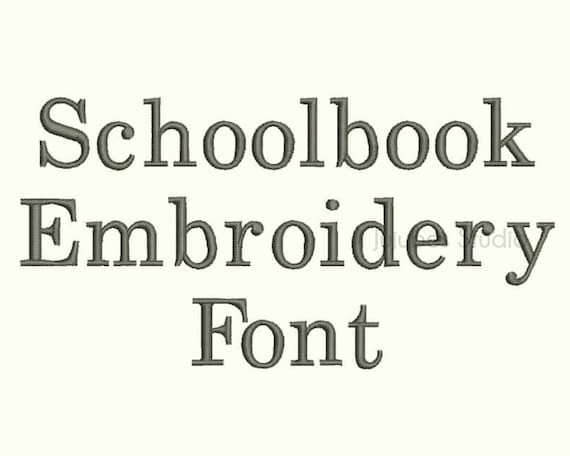 5 Sizes School Book Embroidery Font Embroidery Fonts BX - Etsy