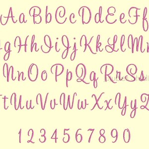 3 Sizes Sweetheart Embroidery Font, Embroidery Fonts BX, Embroidery ...
