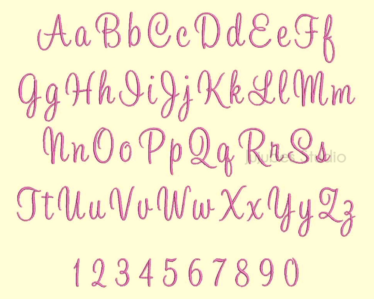 3 Sizes Sweetheart Embroidery Font, Embroidery Fonts BX, Embroidery ...