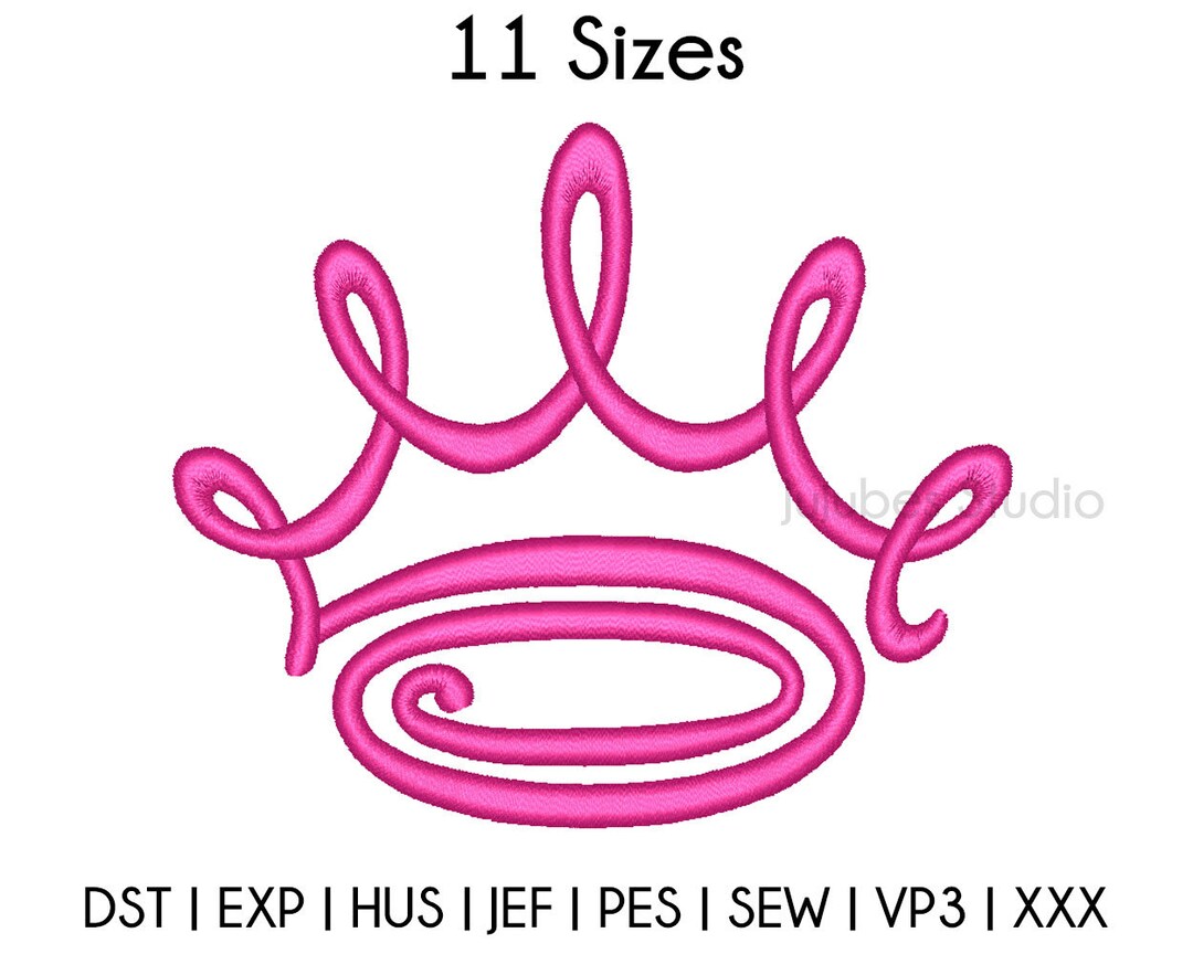 11 Sizes Crown Embroidery Designs, Crown Embroidery Design, Machine ...