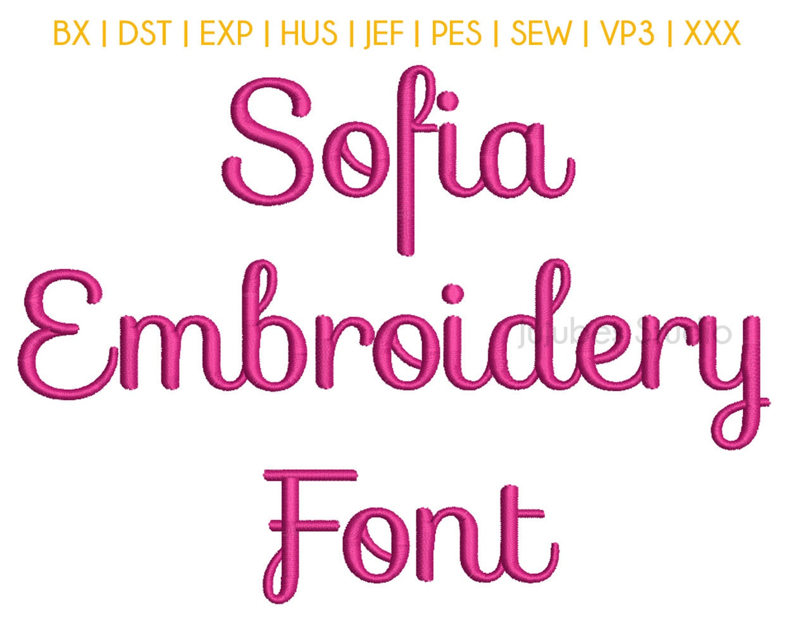 6 Sizes Sofia Embroidery Font Embroidery Fonts BX Embroidery | Etsy