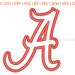 6 Sizes Alabama Applique Font, Embroidery Fonts BX, Embroidery Designs ...