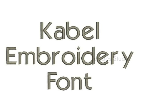 4 Sizes Kabel Embroidery Font Embroidery Fonts BX Embroidery | Etsy