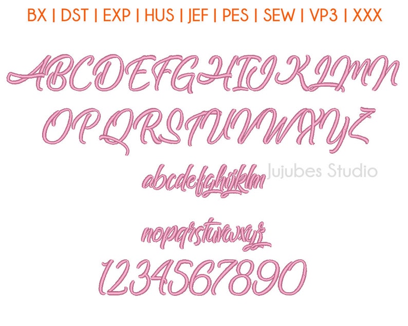 5 Sizes Kids Embroidery Font Embroidery Fonts BX Embroidery | Etsy