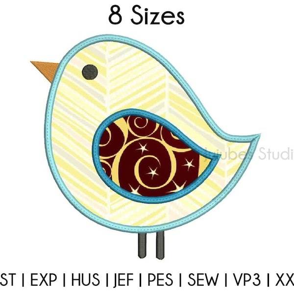 Bird Applique Design - Etsy