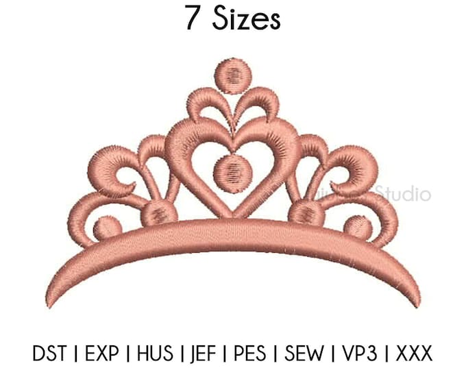 Crown Applique Machine Embroidery Design 13 Sizes Instant Download ...