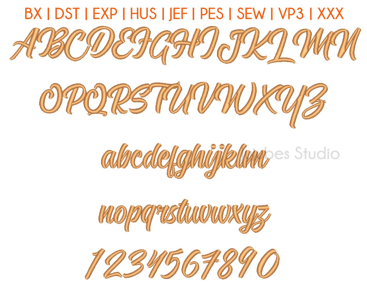 5 Sizes Candelion Embroidery Font Embroidery Fonts BX | Etsy