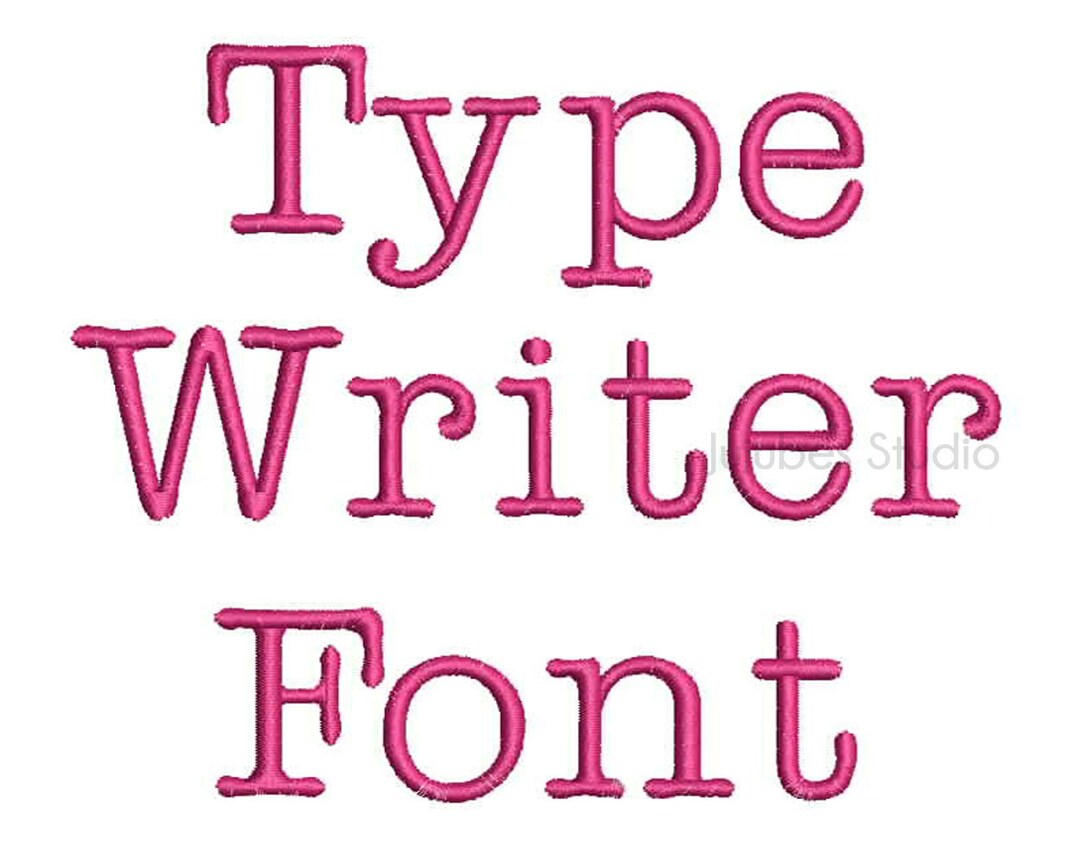 3 Sizes Type Writer Embroidery Font, Embroidery Fonts BX, Embroidery ...