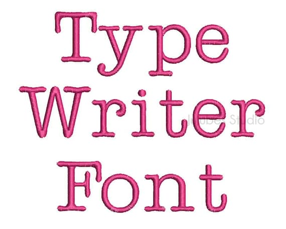 3 Sizes Type Writer Embroidery Font Embroidery Fonts BX - Etsy