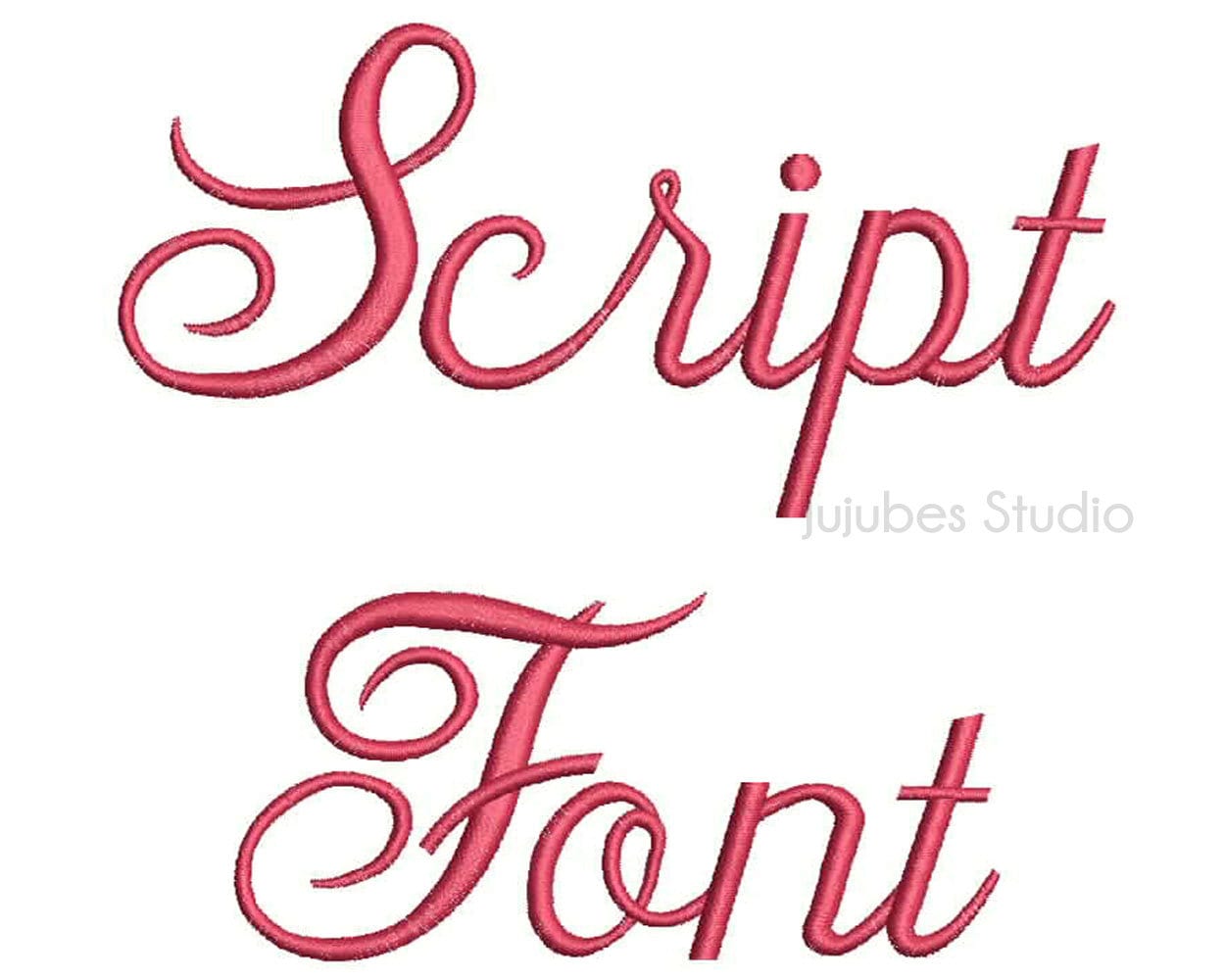 3 Sizes Script Embroidery Font Embroidery Fonts BX - Etsy