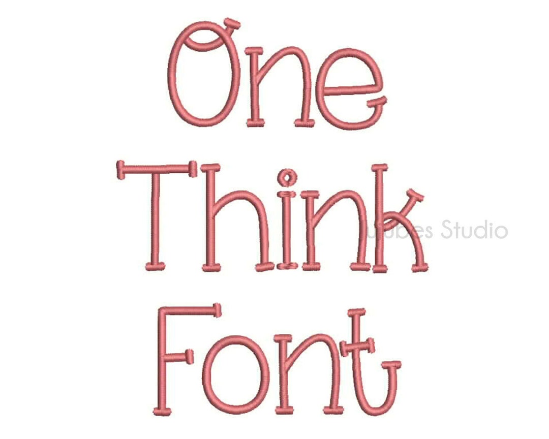 3 Sizes One Thing Embroidery Font, Embroidery Fonts BX, Embroidery ...
