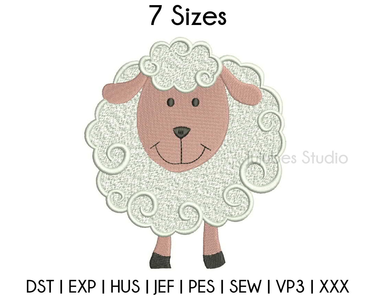 7 Sizes Sheep Embroidery Designs Sheep Embroidery Design - Etsy UK