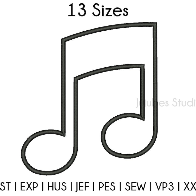 Music Notes Applique - Etsy