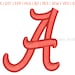4 Sizes Alabama Embroidery Font, Embroidery Fonts BX, Embroidery ...