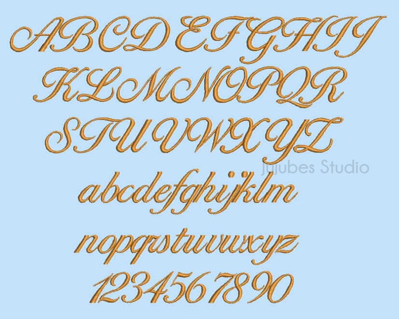 5 Sizes Ballantines Embroidery Font, Embroidery Fonts BX, Embroidery ...