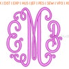 4 Sizes Interlocking Monogram Fonts, Embroidery Fonts BX, Embroidery ...