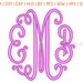 4 Sizes Interlocking Monogram Fonts, Embroidery Fonts BX, Embroidery ...