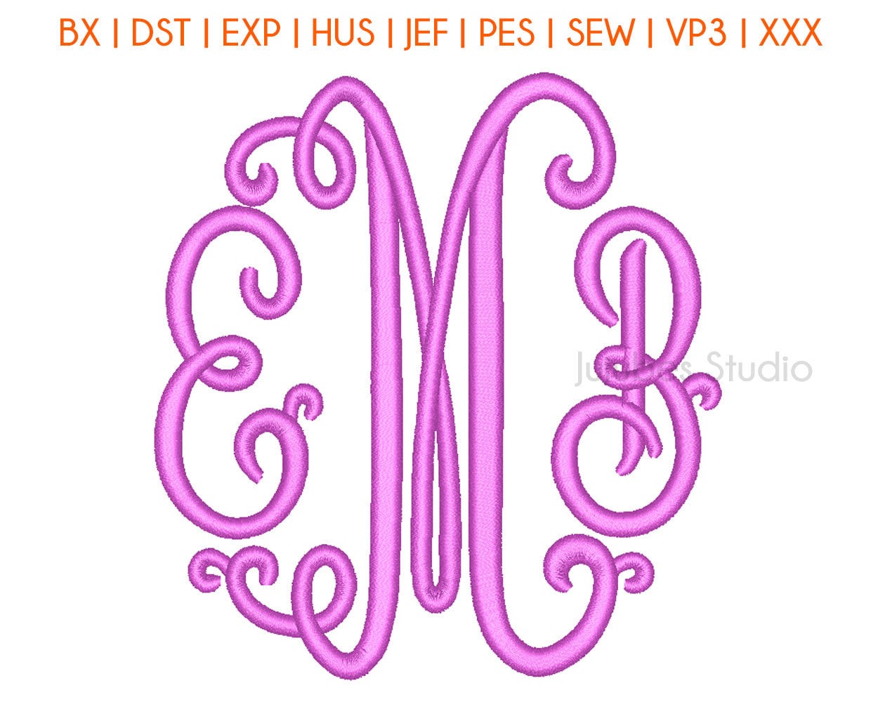 7 Sizes Curlz Monogram Fonts Embroidery Fonts BX Embroidery - Etsy ...
