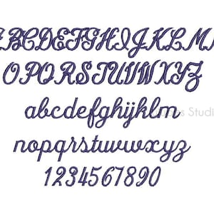 5 Sizes Handy Embroidery Font, Embroidery Fonts BX, Embroidery Designs ...