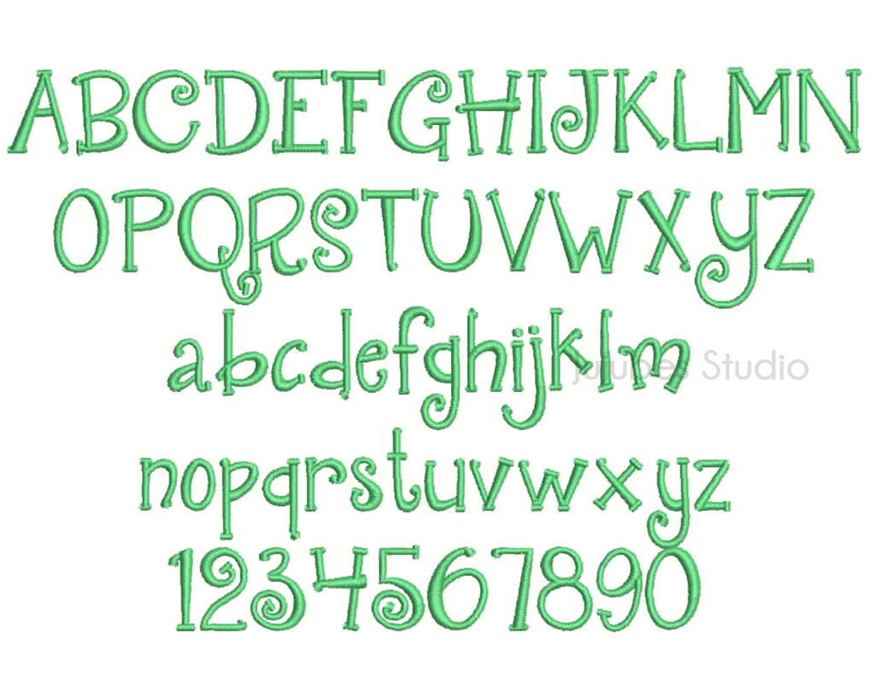 3 Sizes Quirky Embroidery Font Embroidery Fonts BX | Etsy