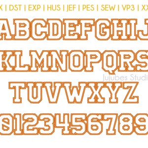 6 Sizes University Applique Font, Embroidery Fonts BX, Embroidery ...