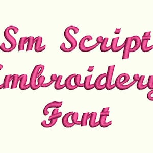 3 Sizes Sm Script Embroidery Font, Embroidery Fonts BX, Embroidery ...