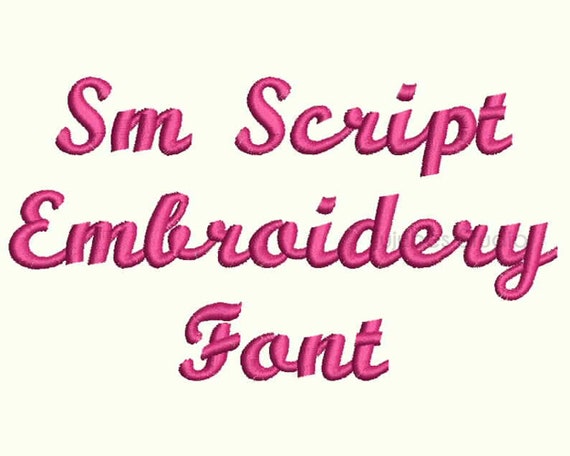 3 Sizes Sm Script Embroidery Font Embroidery Fonts BX - Etsy