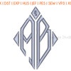 4 Sizes Interlocking Monogram Fonts, Embroidery Fonts BX, Embroidery ...