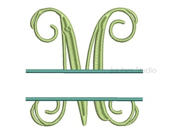 SPLIT Applique' Font MONOGRAM Embroidery Font Design Split - Etsy