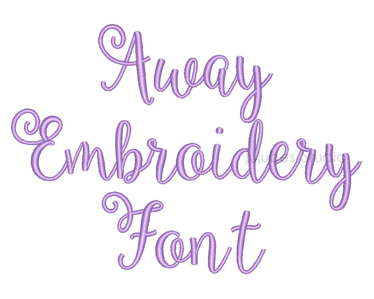 5 Sizes Away Embroidery Font Embroidery Fonts BX Embroidery | Etsy