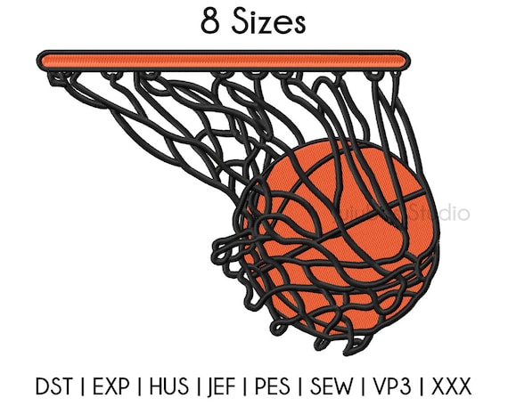 8 Sizes Basketball Embroidery Designs Basketball Embroidery - Etsy