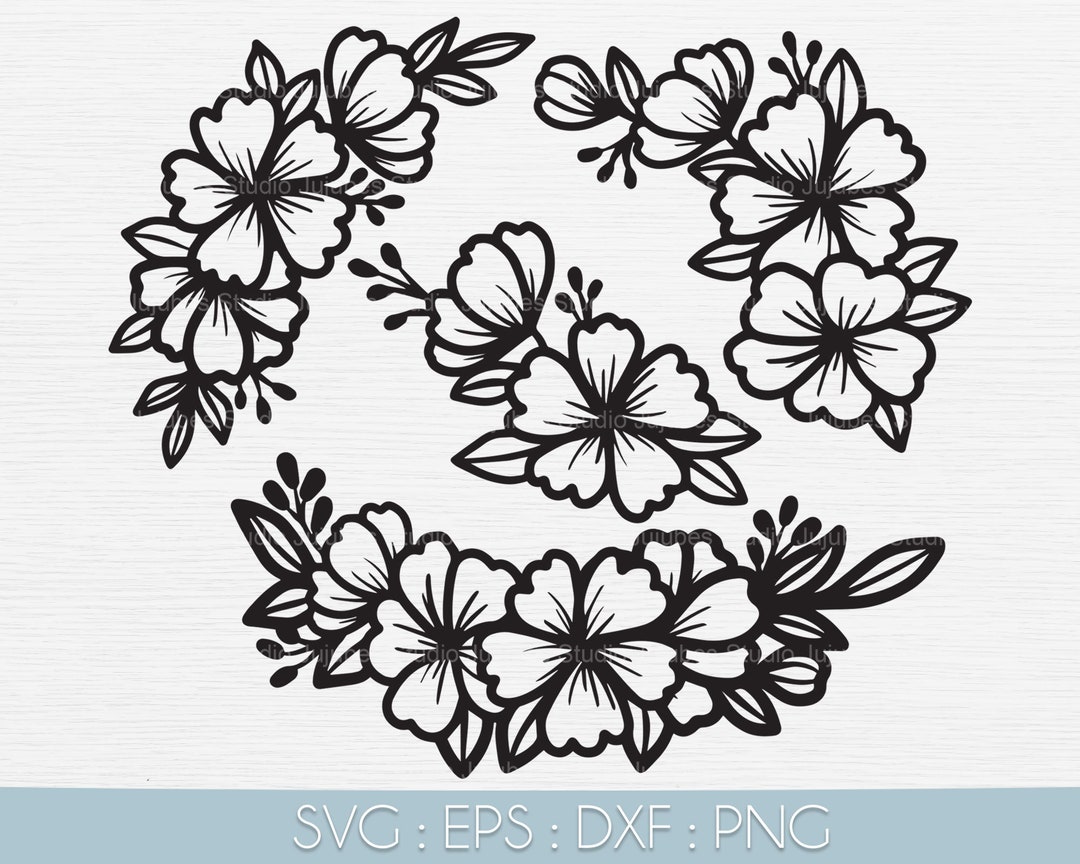Flower SVG Floral Silhouette, Svg Bundle, Svg for Cricut, Cut Files ...