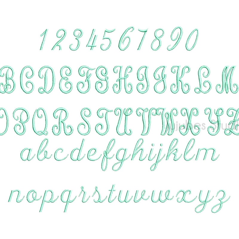 Cursive Monogram Font Svg - Etsy